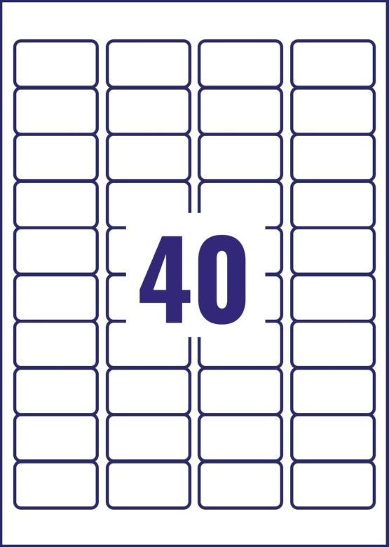 Avery Self Adhesive Address Mailing Labels Inkjet Printers 40 Labels 