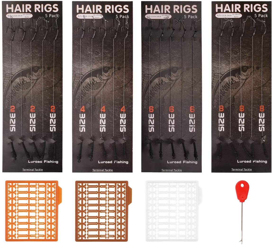 Luroad Boilie Rig Carp Leader Braided Line Fishing Hooks Handmade Carp ...